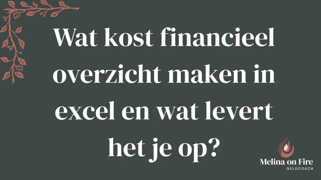 financieel overzicht maken in excel | Kosten en voordelen